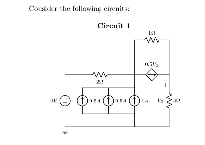 Solved Para el circuito 1, ﻿responda lo siguiente: (a) | Chegg.com