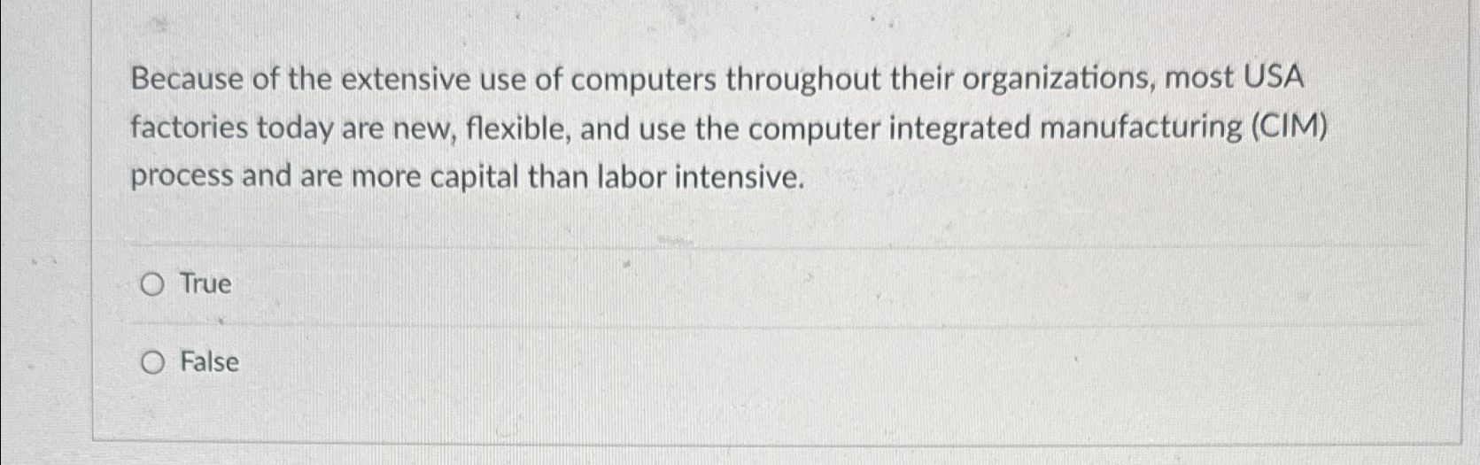Solved Because of the extensive use of computers throughout | Chegg.com