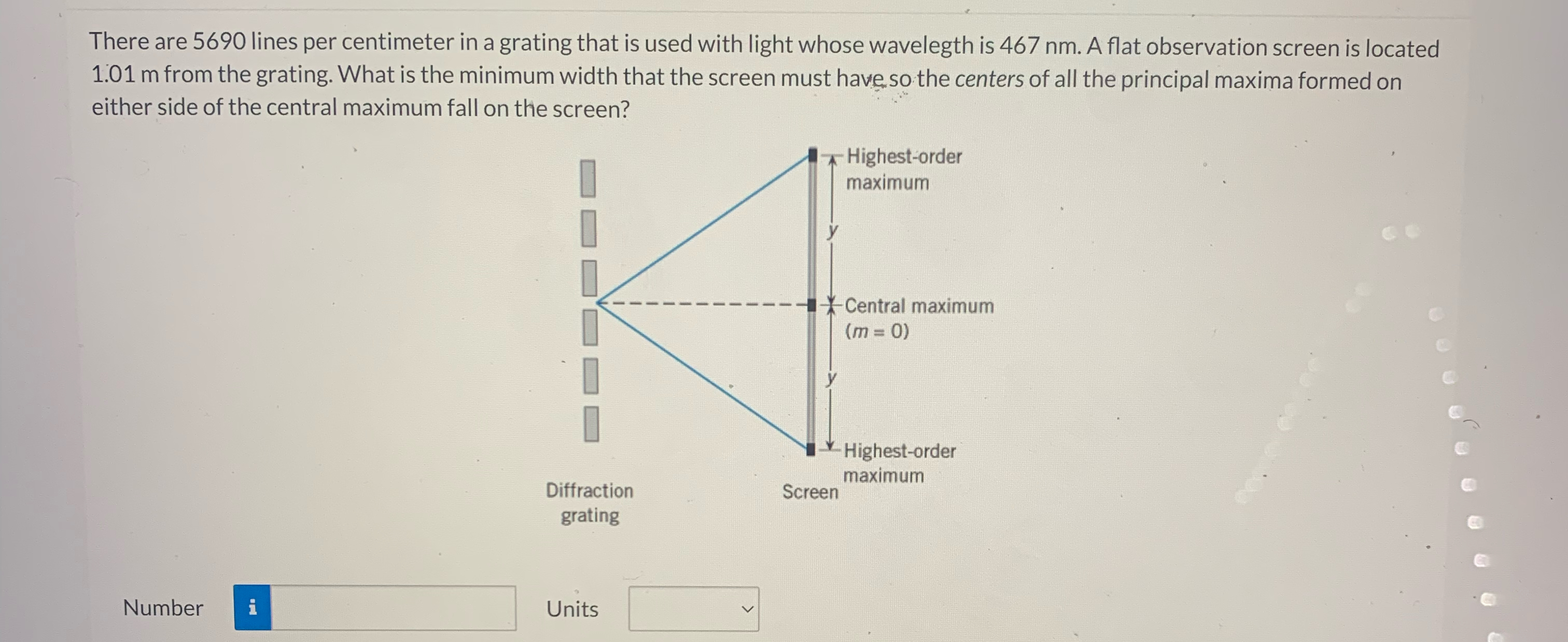 Solved There are 5690 ﻿lines per centimeter in a grating | Chegg.com