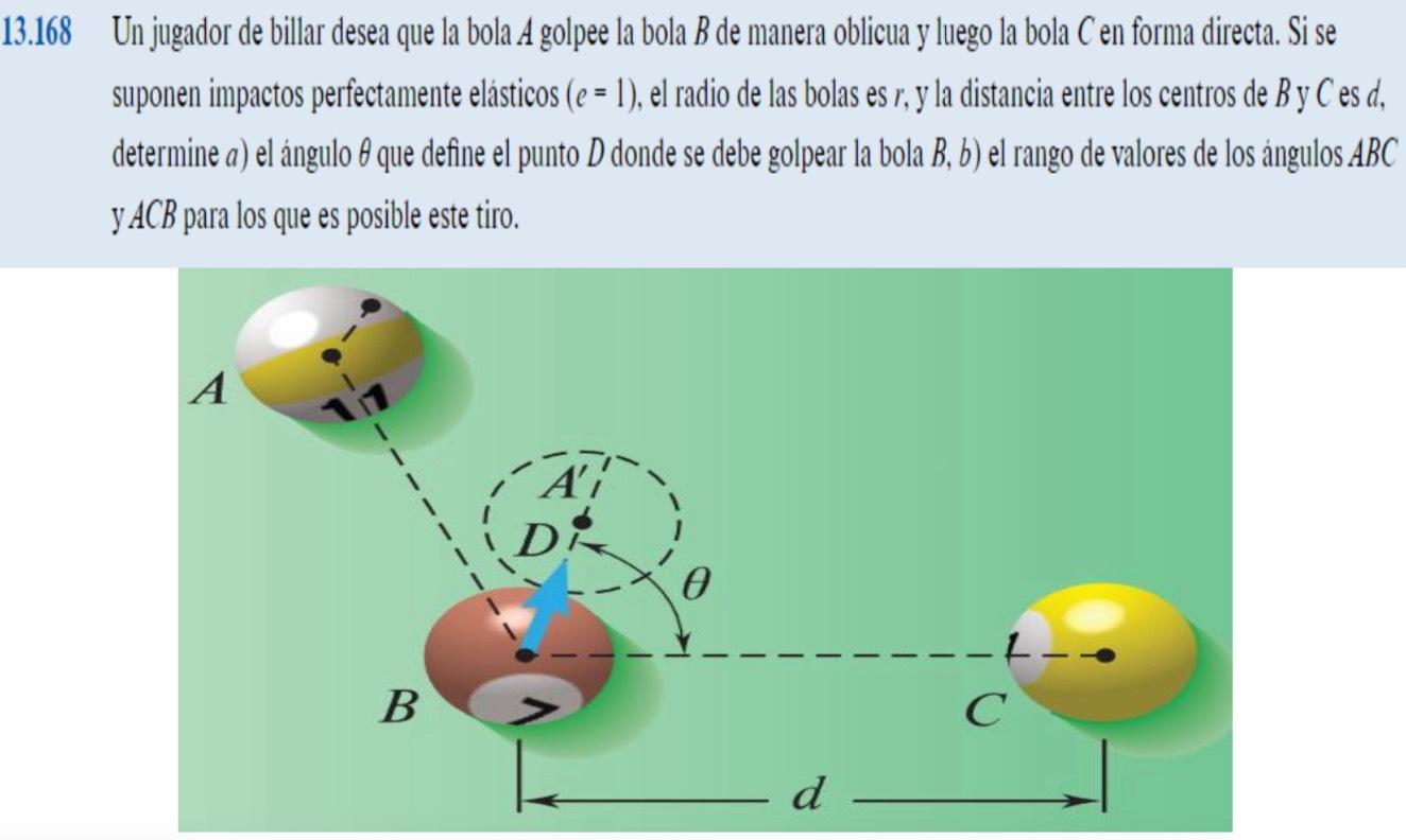 Solved Un jugador de billar desea que la bola A golpee la | Chegg.com