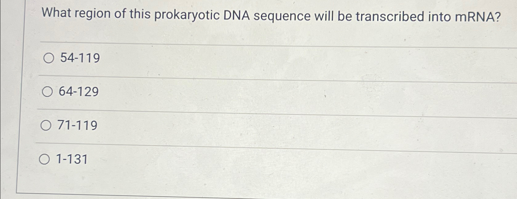 Solved What region of this prokaryotic DNA sequence will be | Chegg.com