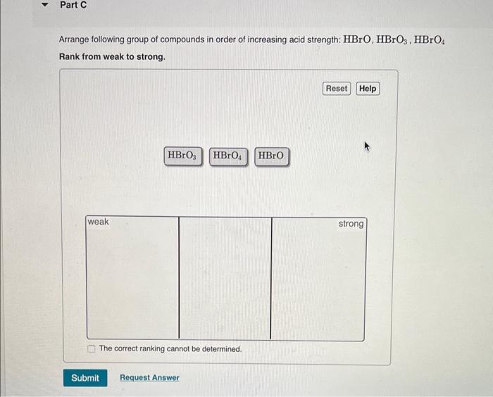 Solved Arrange following group of compounds in order of | Chegg.com
