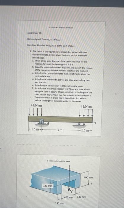 Solved Assignment 21: Date Assigned: Tuesday, 4/19/2022 Date | Chegg.com Solved Assignment 21: Date Assigned: Tuesday, 4/19/2022 Date | Chegg.com
