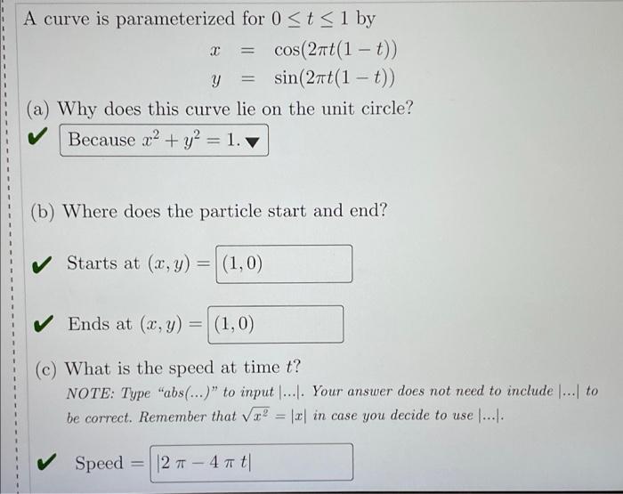 Solved = - A curve is parameterized for 0 | Chegg.com