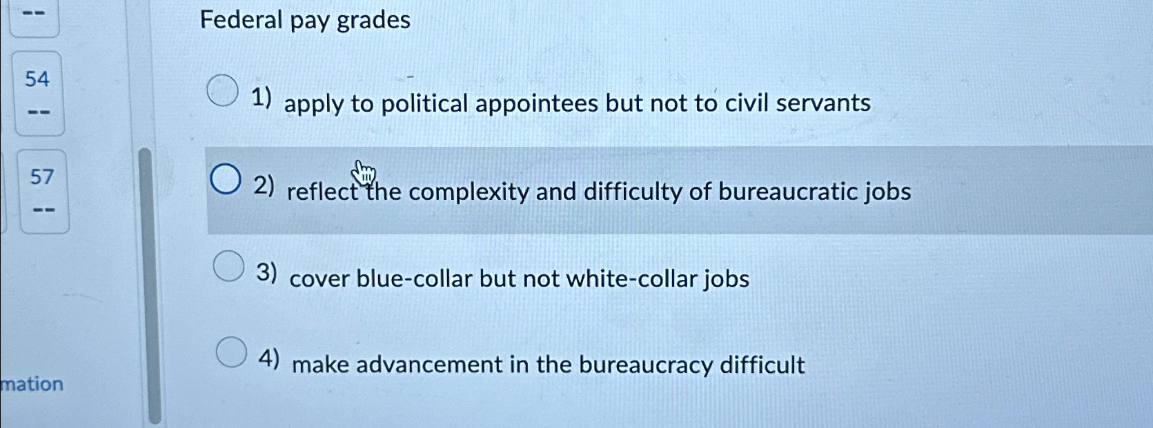 Solved Federal pay gradesapply to political appointees but | Chegg.com