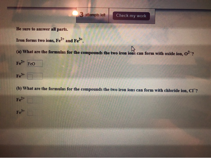 Solved 3 attempts left Check my work Be sure to answer all | Chegg.com