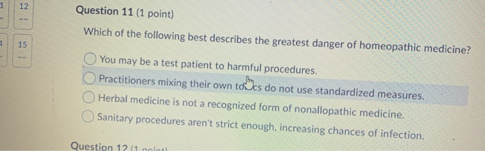 Solved Question 11 (1 point) Which of the following best | Chegg.com