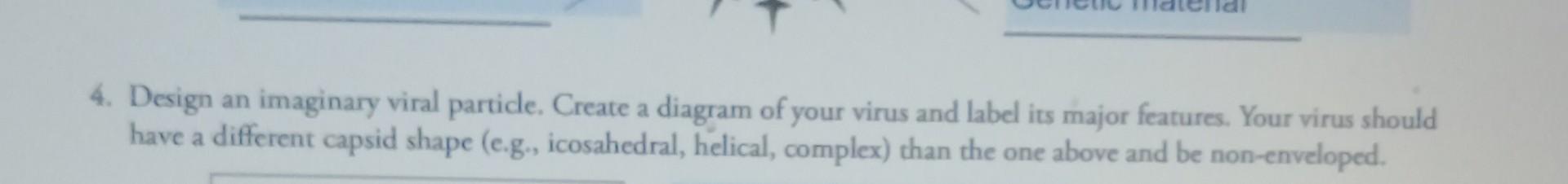 4. Design an imaginary viral particle. Create a | Chegg.com