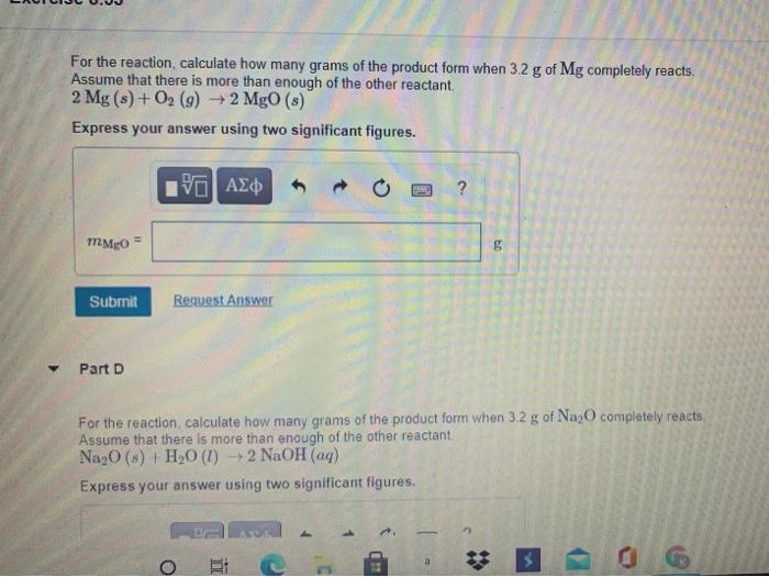 Solved For the reaction calculate how many grams of the | Chegg.com