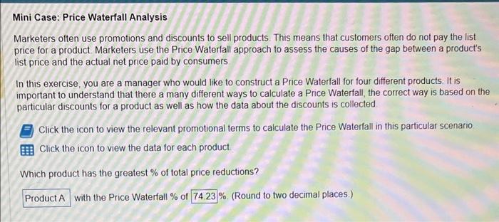 Solved Mini Case: Price Waterfall Analysis Marketers often | Chegg.com