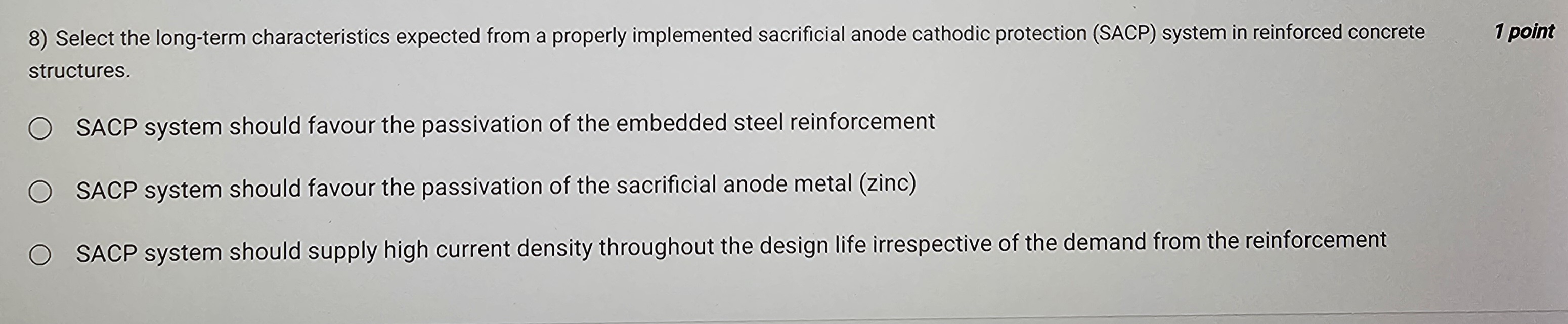 Solved Select the long-term characteristics expected from a | Chegg.com