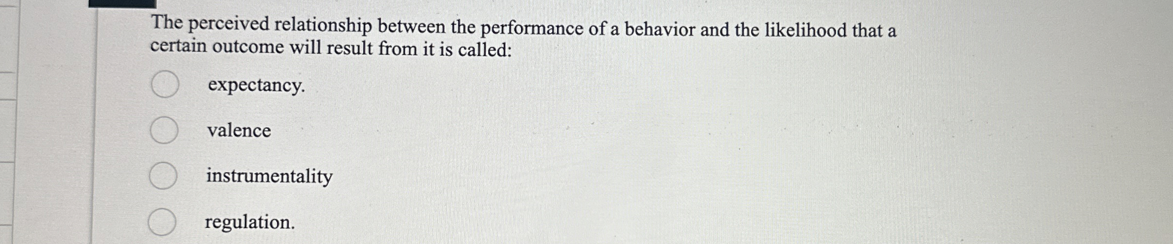 Solved The perceived relationship between the performance of | Chegg.com