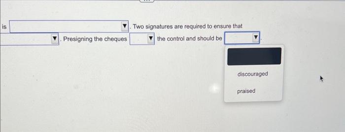 Solved Two officers' signatures are required for cheques | Chegg.com