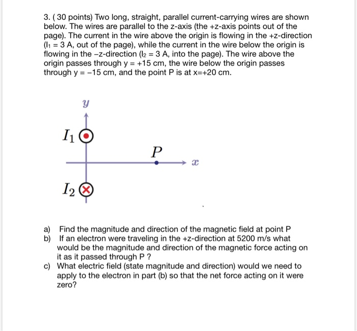 Solved 3. ( 30 points) Two long, straight, parallel | Chegg.com