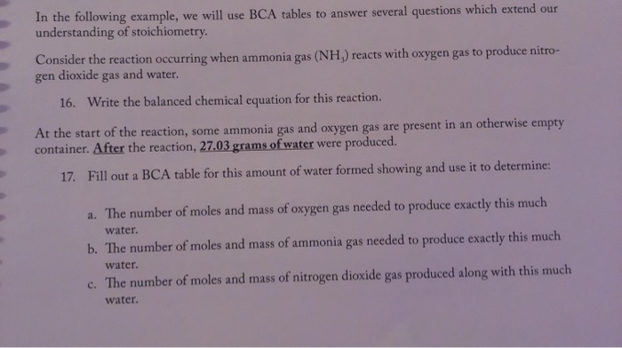Solved In the following example, we will use BCA tables to | Chegg.com