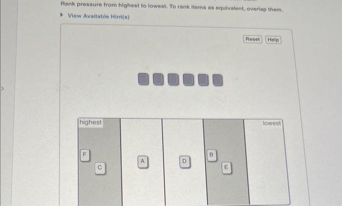 Solved Rank the states on the basis of the pressure of the | Chegg.com