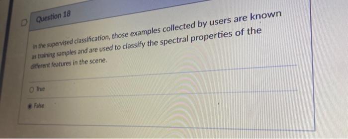Solved in the supervised classification, those examples | Chegg.com