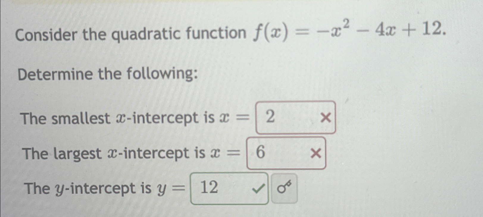 Solved Consider the quadratic function | Chegg.com