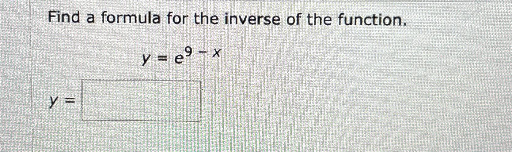 Solved Find a formula for the inverse of the | Chegg.com