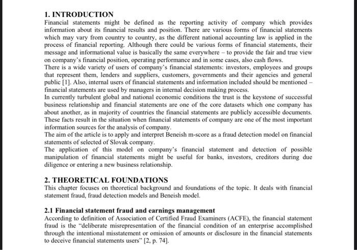 Solved Read the case and calcululate the Beneish M score | Chegg.com