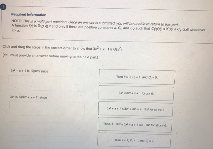 Solved Required information NOTE: This is a multi-part | Chegg.com