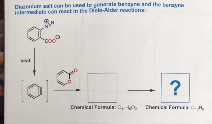 Solved Diazonium salt can be used to generate benzyne and | Chegg.com