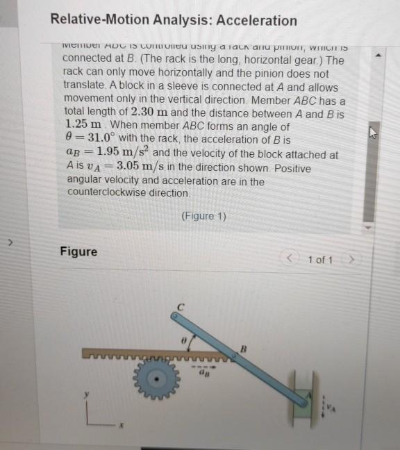 Solved Relative-Motion Analysis: Acceleration Learning Goal: | Chegg.com