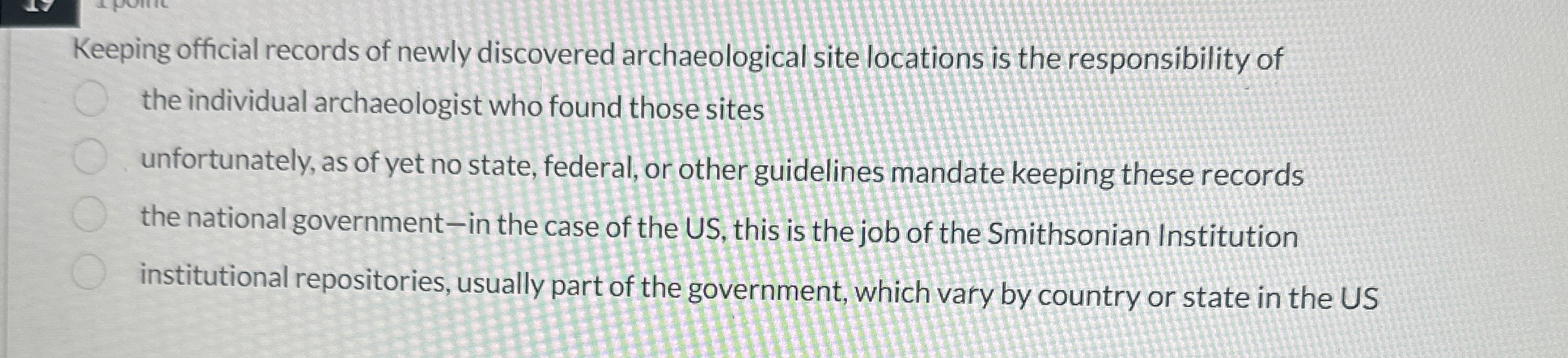 Solved Keeping official records of newly discovered | Chegg.com