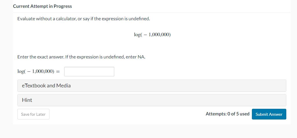 Solved Current Attempt in ProgressEvaluate without a | Chegg.com