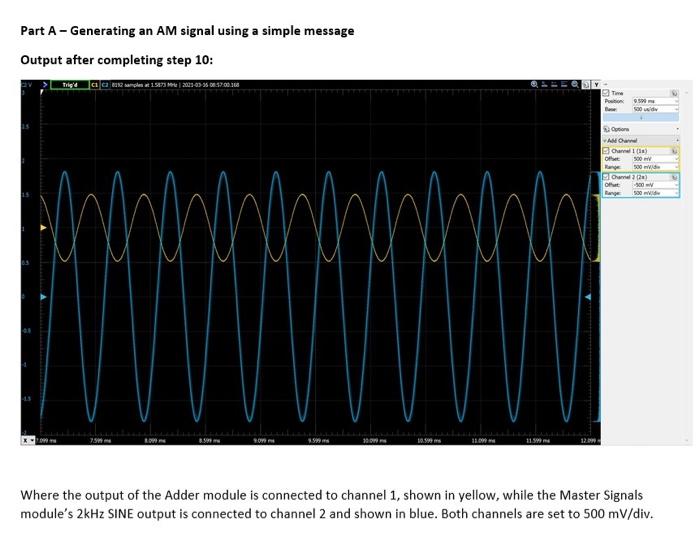 Part A - Generating an AM signal using a simple | Chegg.com