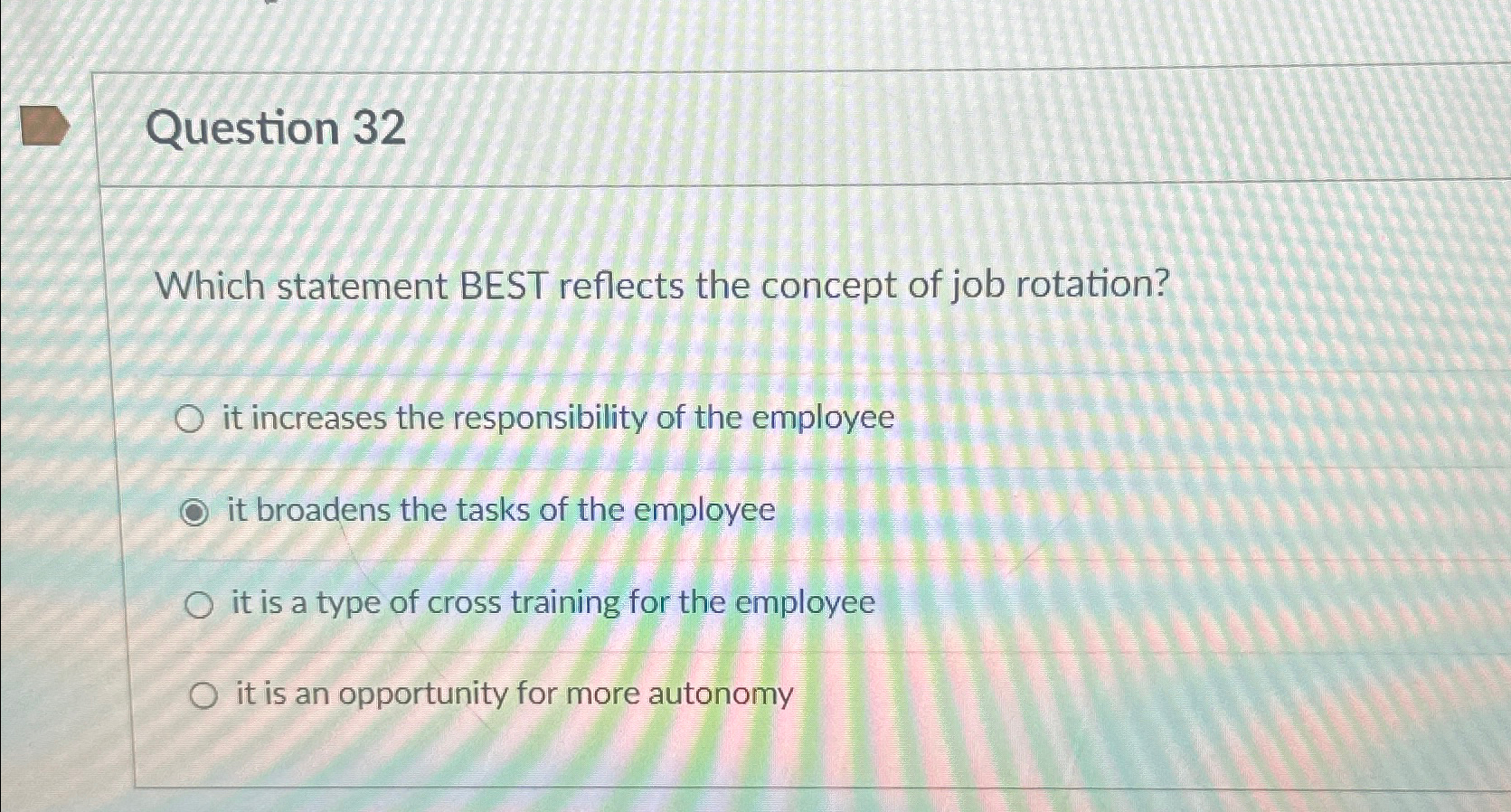 Solved Question 32Which statement BEST reflects the concept | Chegg.com