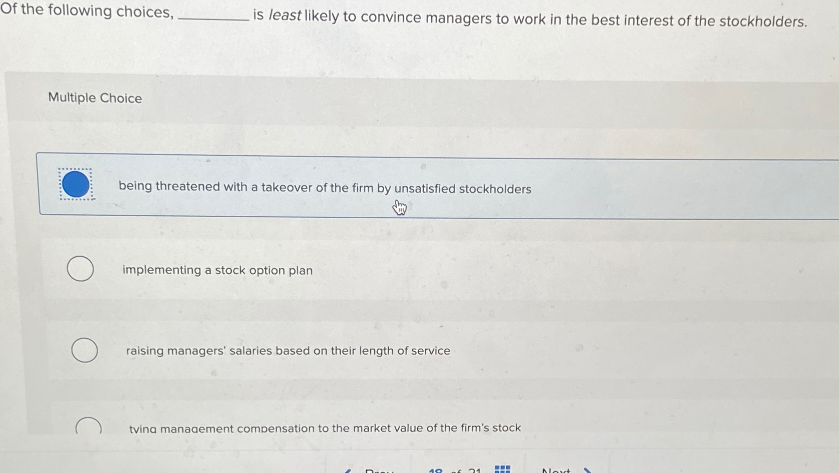 Solved Of the following choices, is least likely to convince | Chegg.com