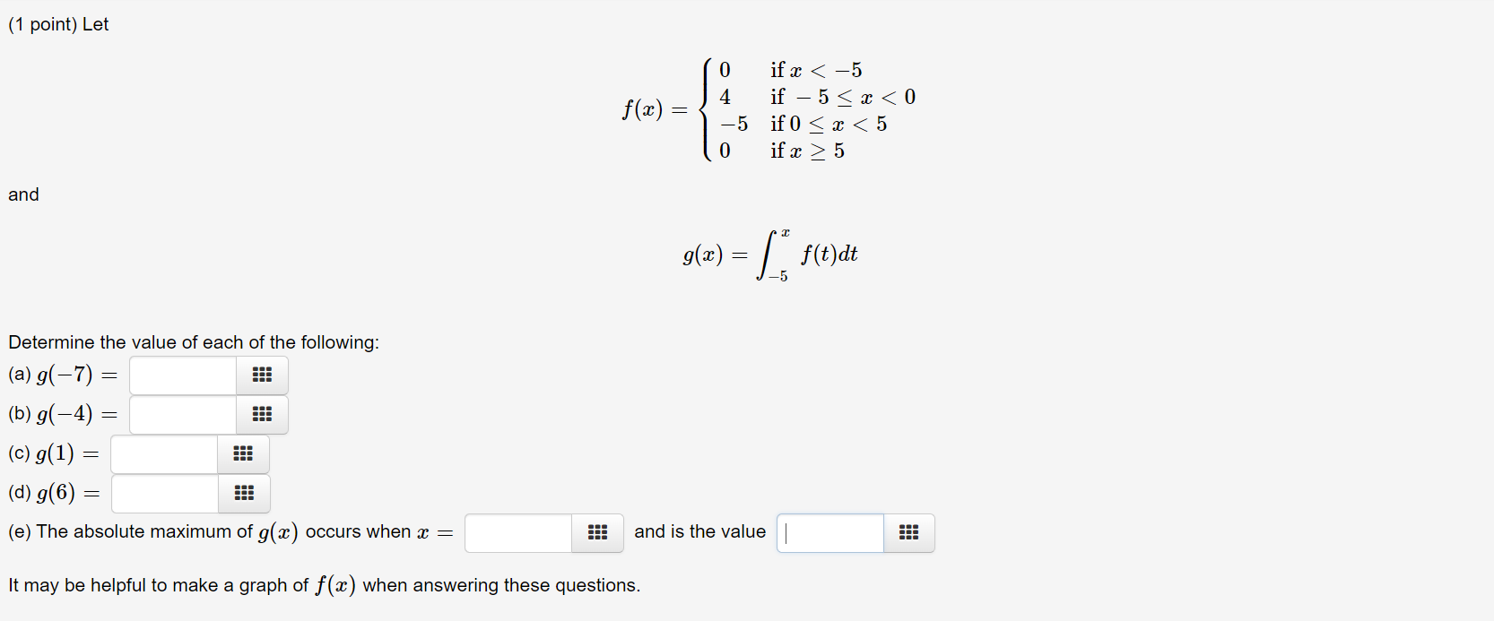 Solved (1 ﻿point) | Chegg.com