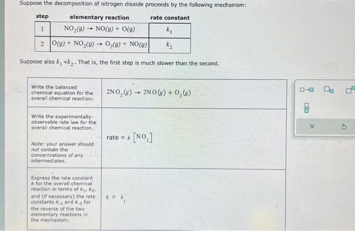 Solved Suppose also k1∝k2. That is, the first step is much | Chegg.com