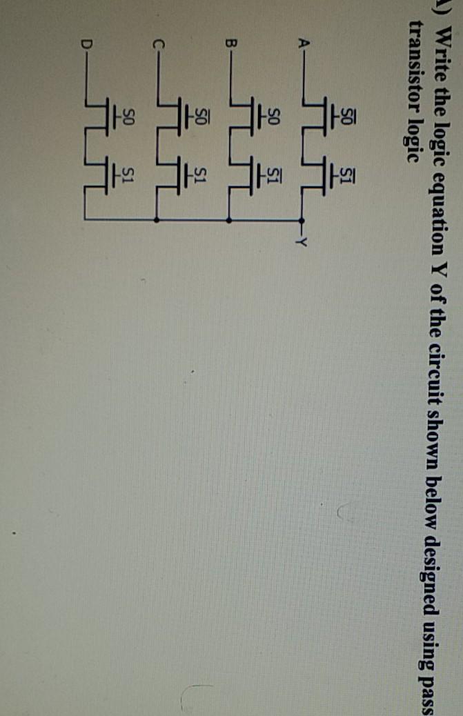 Solved 1) Write the logic equation Y of the circuit shown | Chegg.com