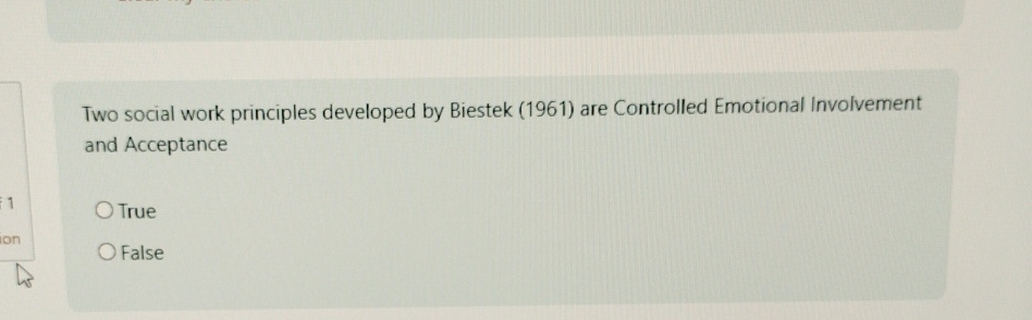 Solved Two social work principles developed by Biestek | Chegg.com
