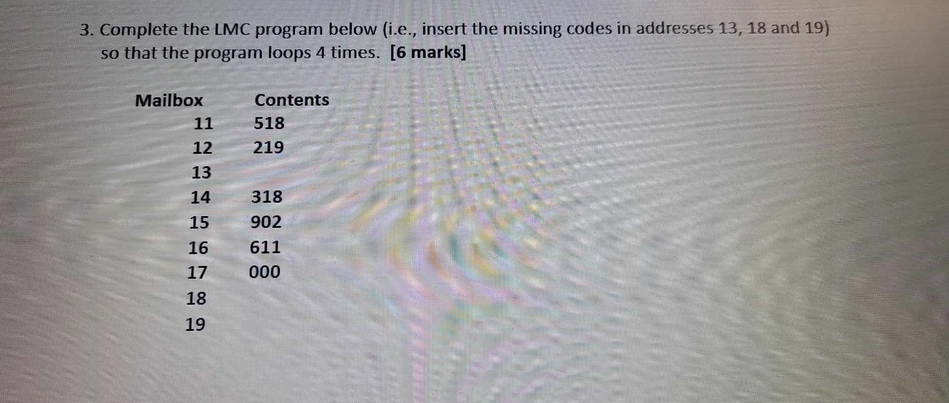 Solved Apply the LMC instruction set below to answer | Chegg.com