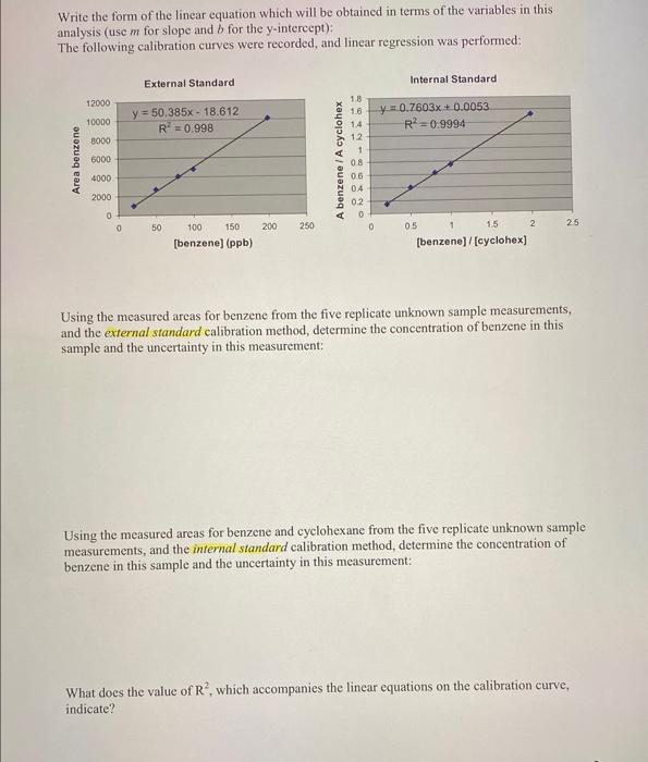 Solved External vs. Internal Standard A standards | Chegg.com