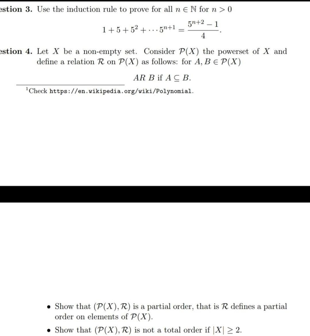 Solved stion 3. Use the induction rule to prove for all n∈N | Chegg.com