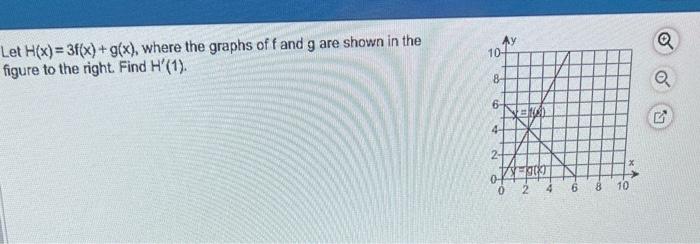 Solved Let H(x)=3f(x)+g(x), where the graphs of f and g are | Chegg.com