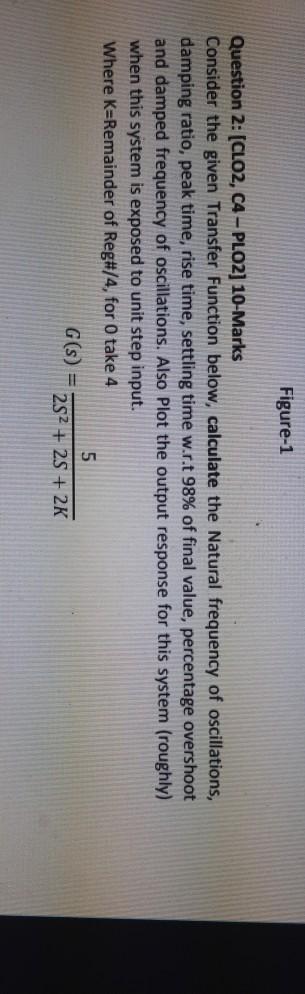 Solved Figure-1 Question 2: (CLO2, C4-PLO2] 10-Marks | Chegg.com