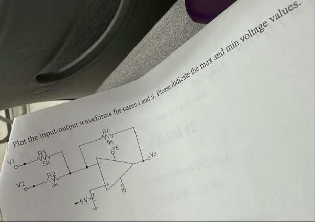 Solved Plot the input - ﻿output waveforms for cases i and | Chegg.com