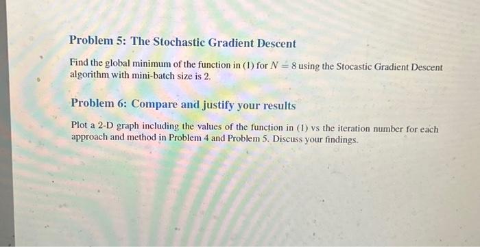Solved Problem 1: The function Consider the N−D convex | Chegg.com
