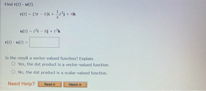 Solved Find the domain of the vector-valued function. (Enter | Chegg.com