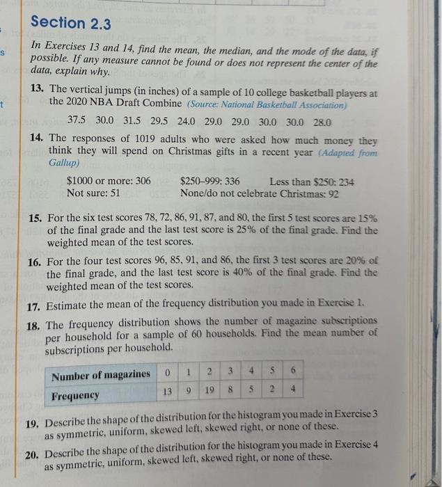 Solved Section 2.3 = 10 (25lim lo abassuodi In Exercises 13 | Chegg.com