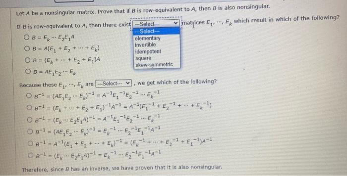 Solved Consider the following matrix. A=[3−4x−3] Find the | Chegg.com