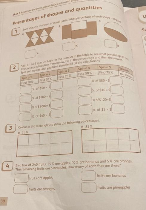 Solved ractions and division a Use these shapes to represent | Chegg.com