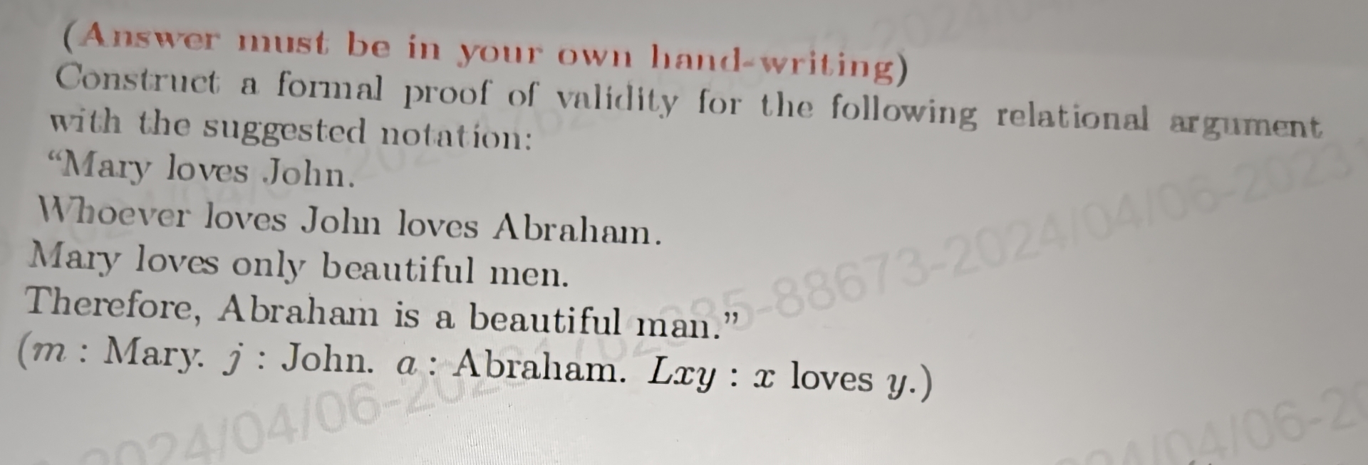 Solved (Answer must be in your own hand-writing)Construct a | Chegg.com