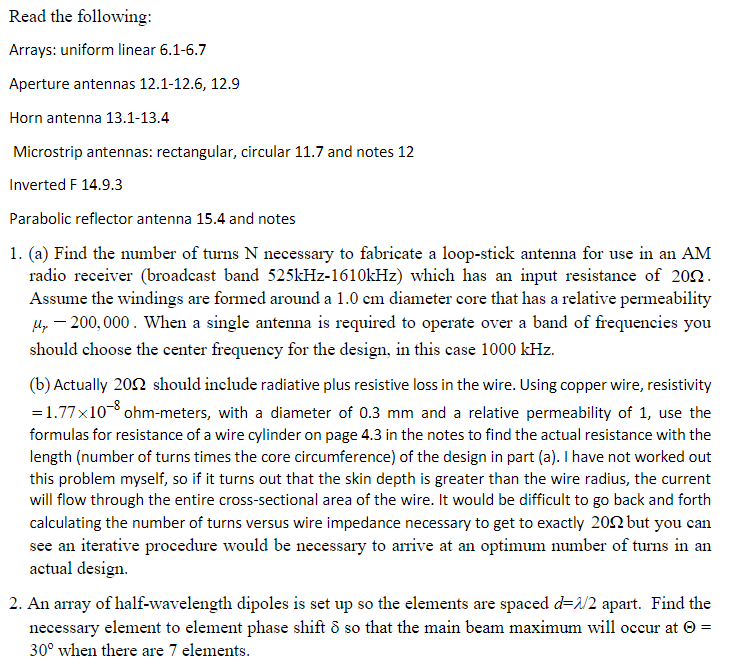Read the following:Arrays: uniform linear | Chegg.com
