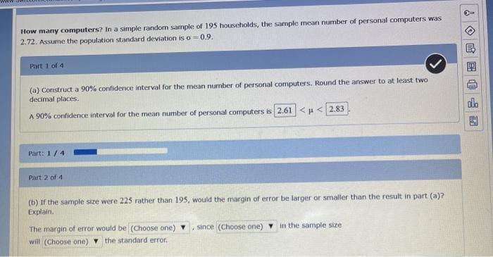 Solved © How many computers? In a simple random sample of | Chegg.com